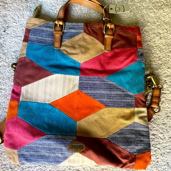 Fossil | Bags | Fossil Explorer Tote Patchwork Edition | Poshmark